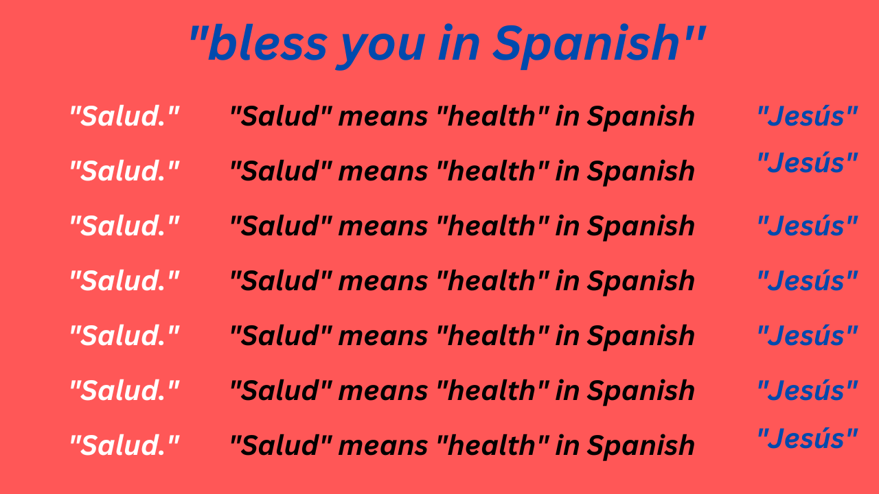 How To Say Bless You In Spanish