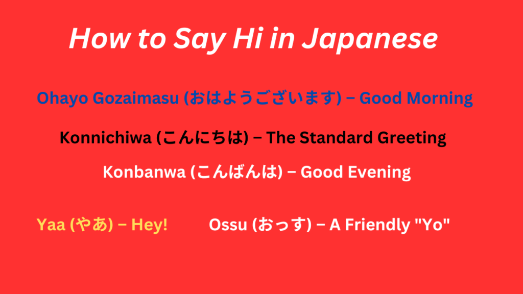 How to Say Hi in Japanese – Complete Beginner’s Guide - Tutionist - How ...